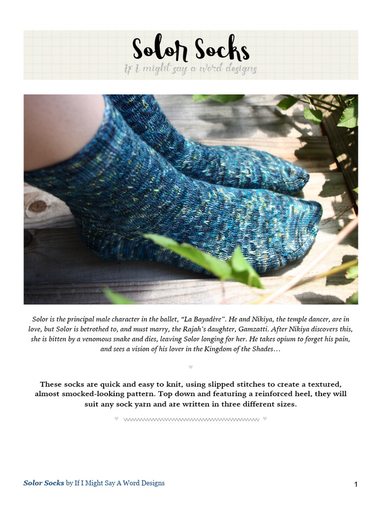 Solor Socks Pattern | PDF