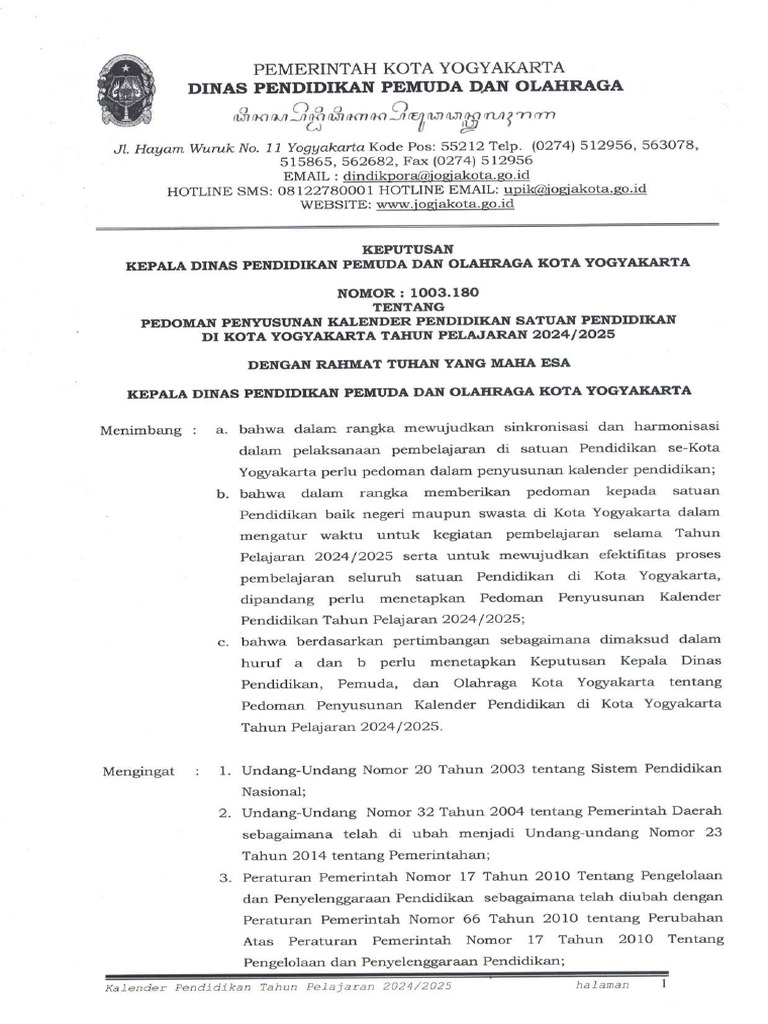 DINDIKPORA YOGYAKARTA - KALENDER PENDIDIKAN TK-RA DAN SD-MI TAHUN ... DINDIKPORA YOGYAKARTA - KALENDER PENDIDIKAN TK-RA DAN SD-MI TAHUN ...