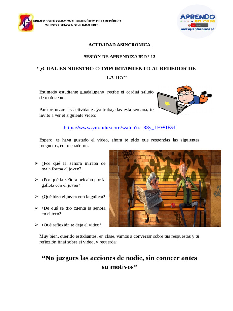 Actividad 12 - Sesión 12 - 2do | PDF