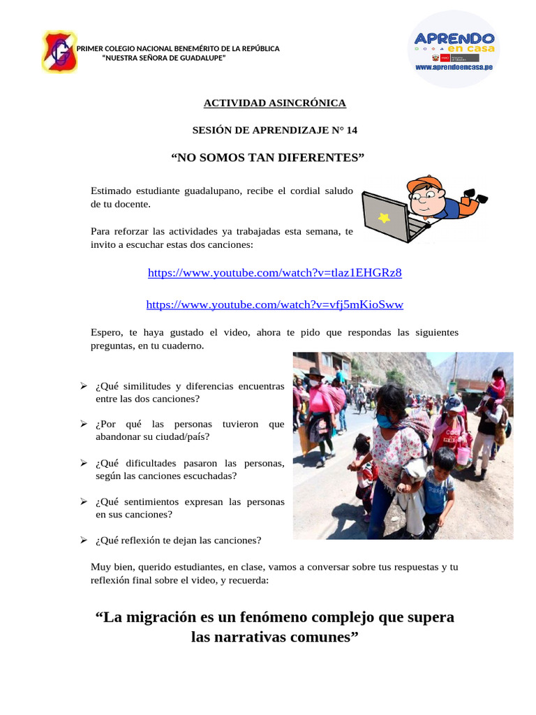 Actividad 14 - Sesión 14 - 2do | PDF