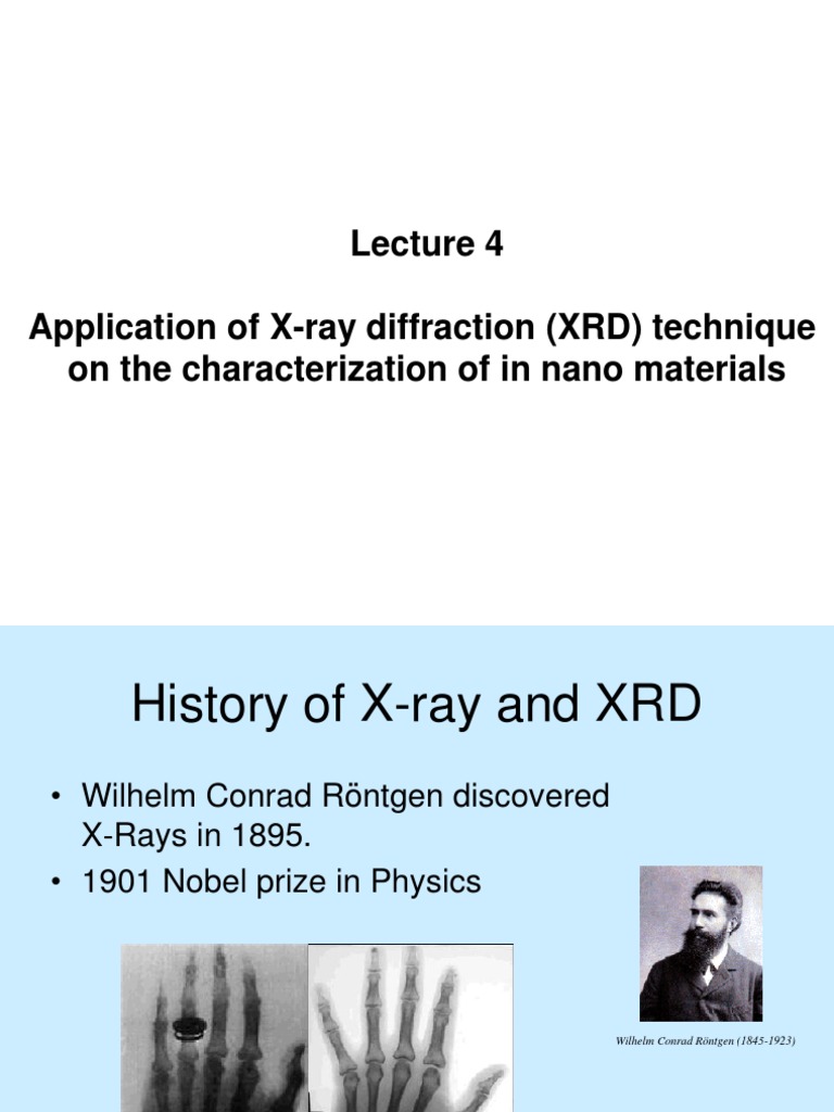 Application of X-Ray Diffraction (XRD) Technique in Nano Composite ...