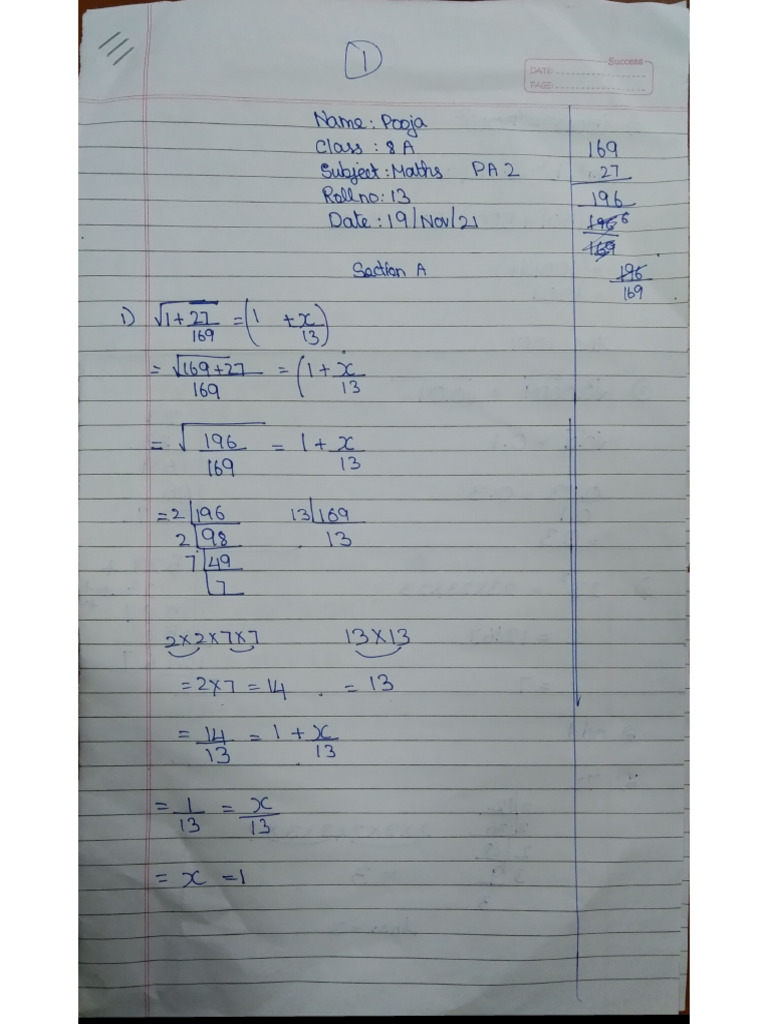 Maths Pa 2 Answer Sheet | PDF