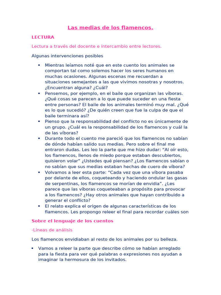 Las Medias de Los Flamencos | PDF