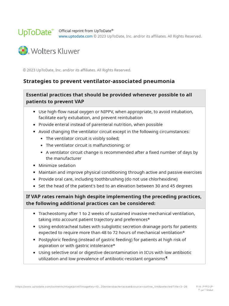 Strategies To Prevent VAP - UpToDate | PDF