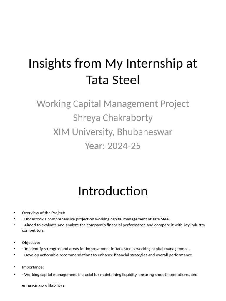 Internship Project Presentation Detailed | PDF Internship Project Presentation Detailed | PDF