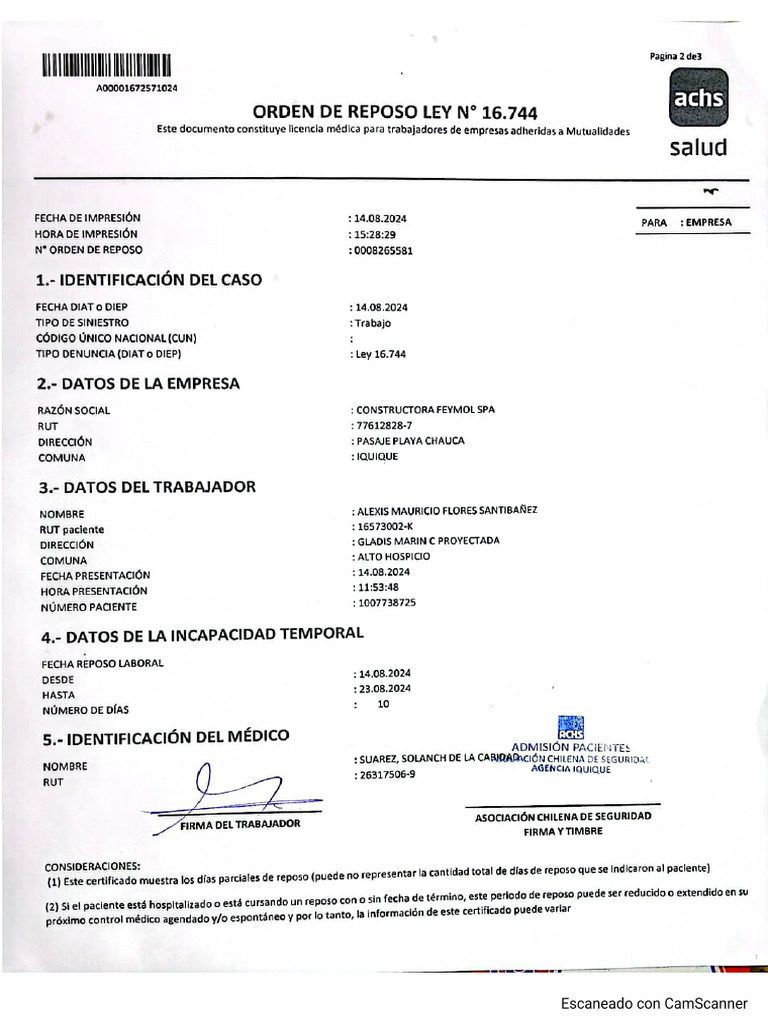 Orden de Reposo | PDF