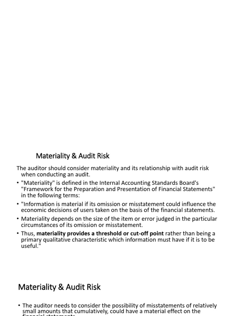 Audit Methodologies, Materiality, Using Assertions To Audit | PDF