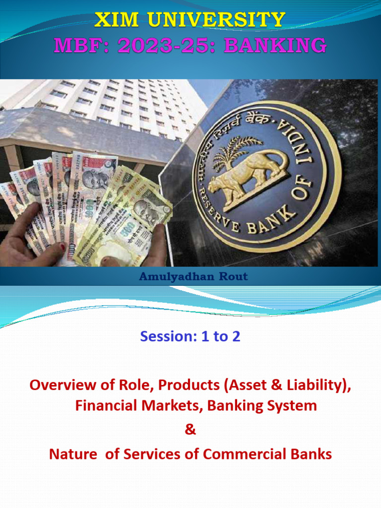 MBF Banking Session 1 - 3 Banking Overview | PDF