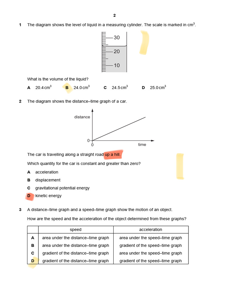 Test 1 O Level | PDF