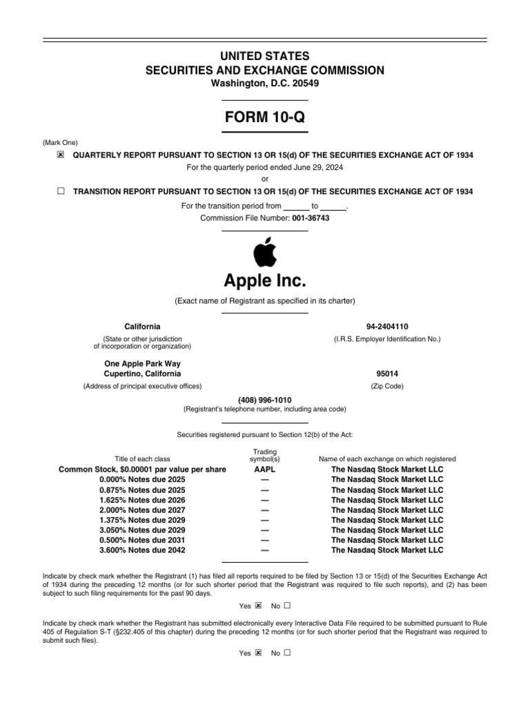10 Q Q3 2024 As Filed | PDF