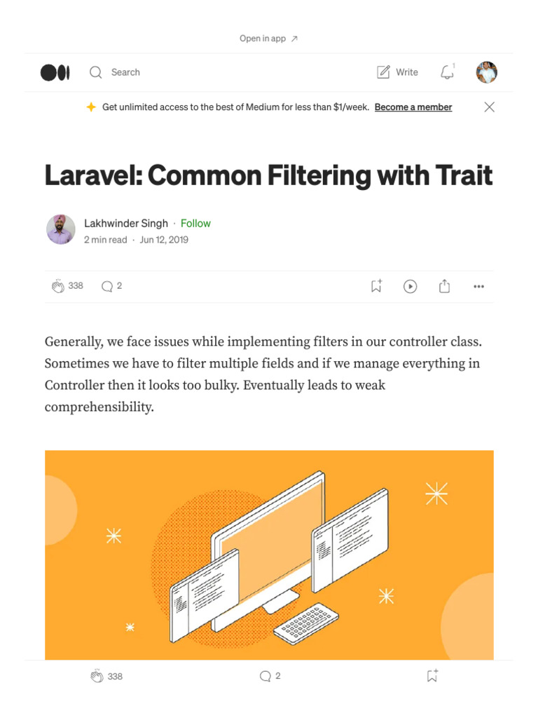 Laravel - Common Filtering With Trait - by Lakhwinder Singh - Medium | PDF | Boolean Data Type ...