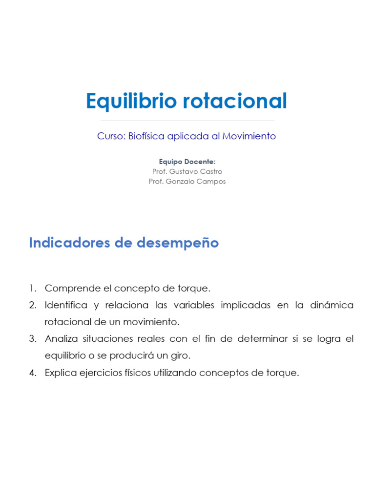 Equilibrio Rotacional | PDF