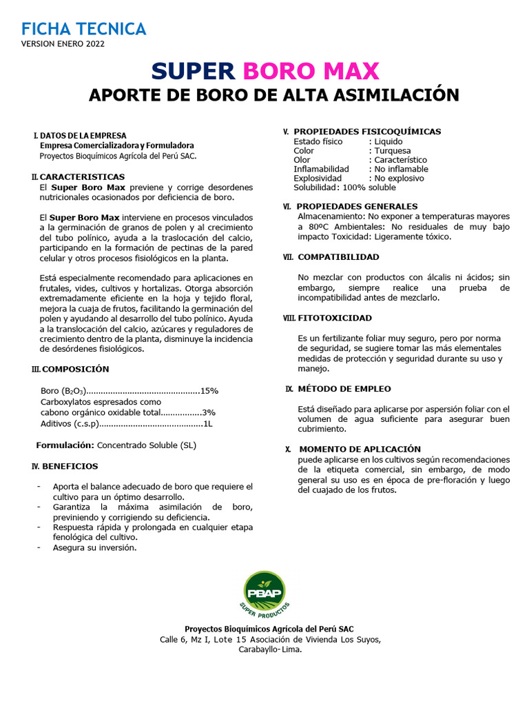 SUPER BORO MAX | PDF