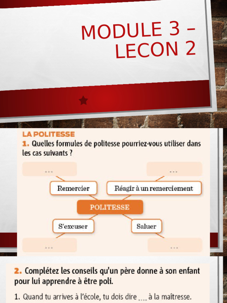 Module 3 - Lecon 2 | PDF