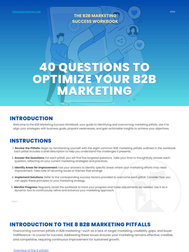 2b2b Marketing Success Workbook | PDF