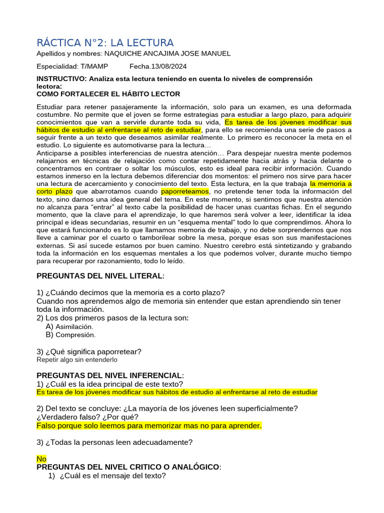 PRÁCTICA N°2 | PDF