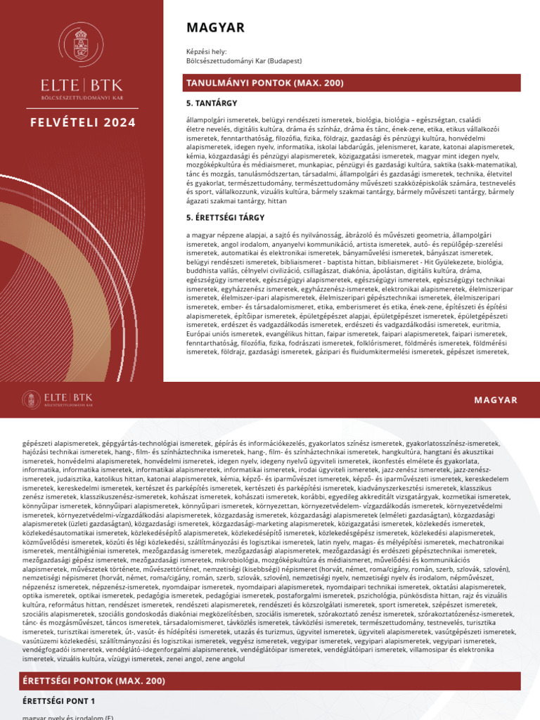 BTK Magyar | PDF