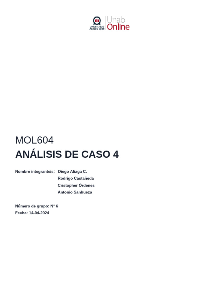 Mol604 - s4 - Grupo6 (1) Ult Version | PDF