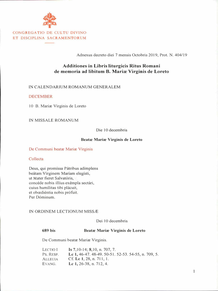 2019 Our Lady Of Loreto Pdf