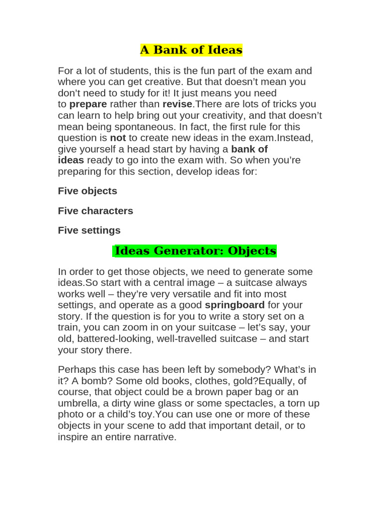 ENGLISH NARRATIVE Tips | PDF