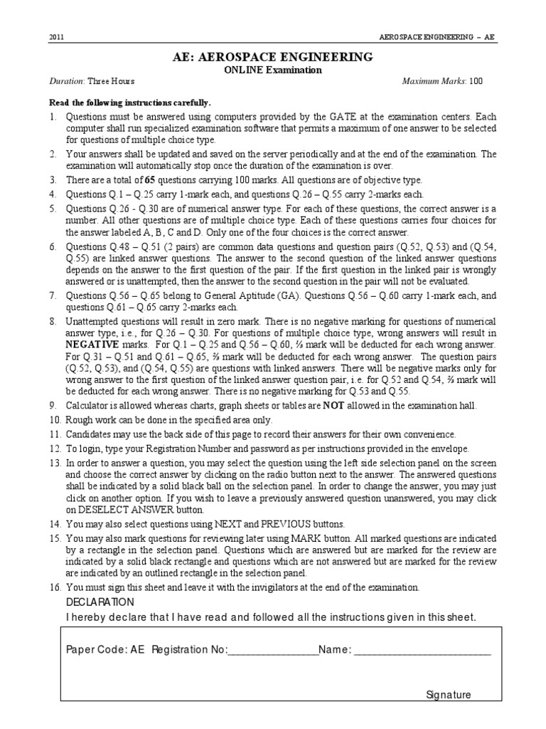 2011 Aerospace Engineering Exam Guide | PDF | Jet Engine | Cloud