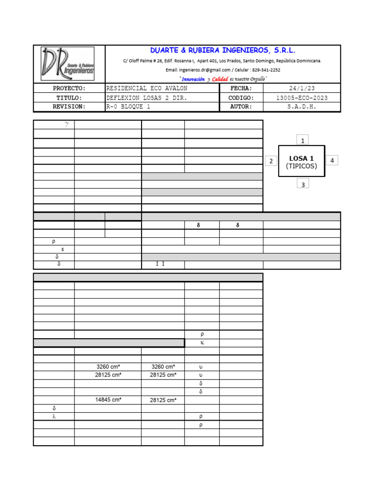 03-Eca-Deflexiones Losa en Losas de 2 Direcciones | PDF