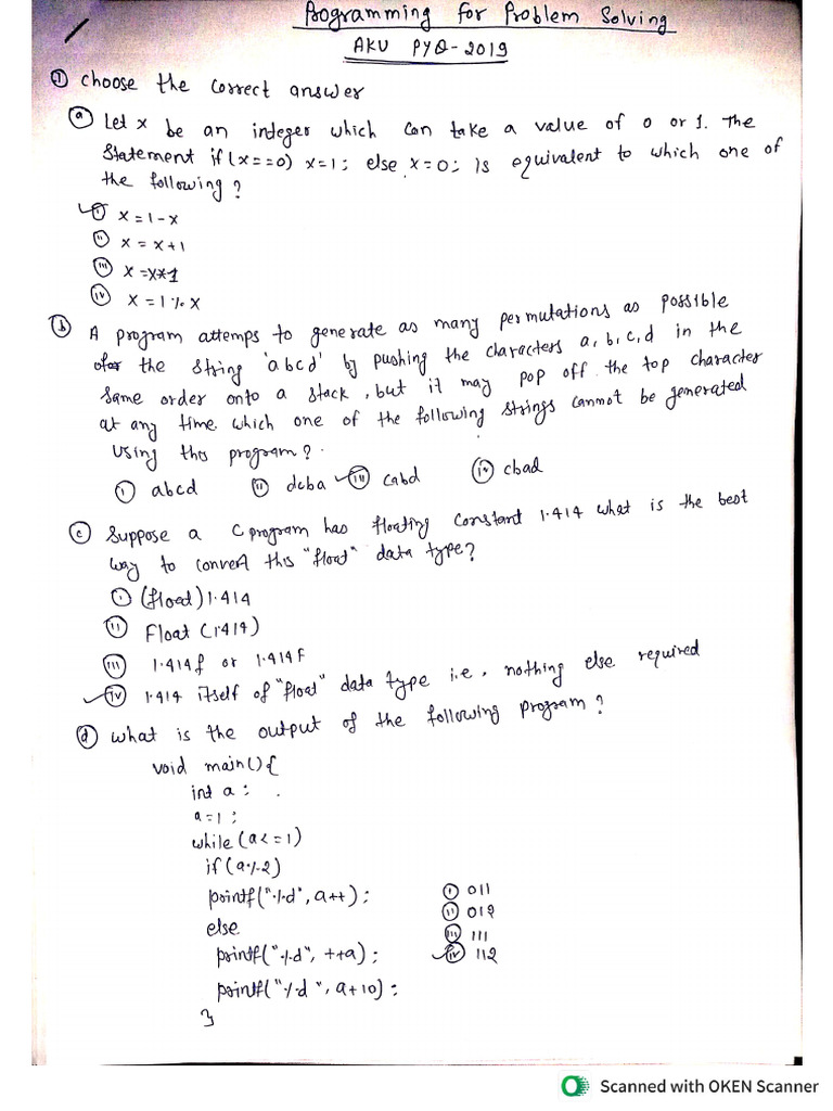 AKU PPS Pyq 2019 | PDF