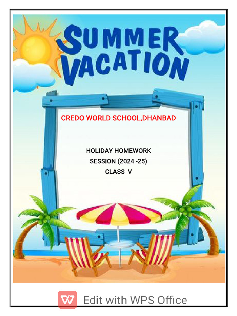 CL - 5 Holiday Homework | PDF