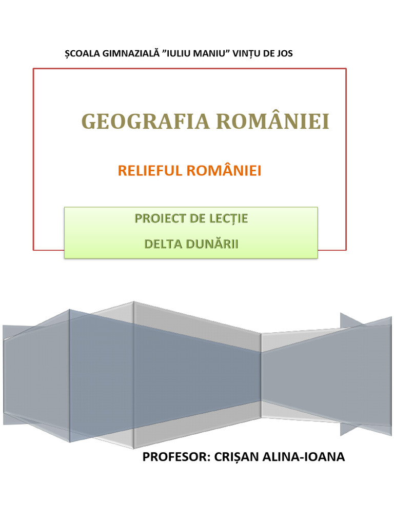 Delta Dunarii Proiect de Lectie | PDF