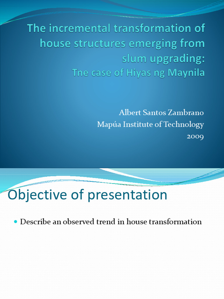 ZAMBRANO - Incremental Transformation of Informal Settlements | PDF ...