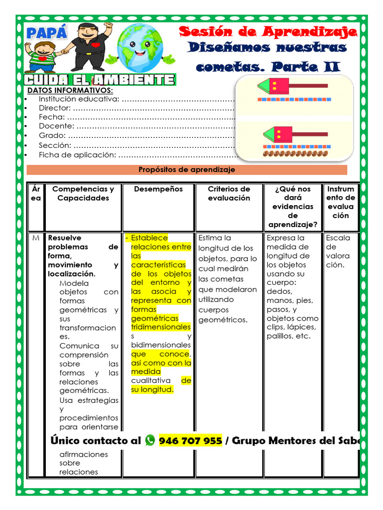 1° Sesión Mat Diseñamos Nuestras Cometas Parte Ii Unidad 4 Semana 3 | PDF