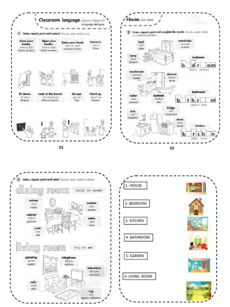 U5 - L1 - The Parts of House | PDF