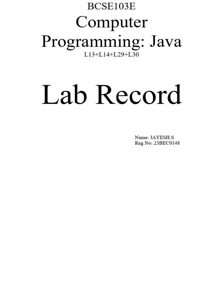 BCSE103E Compressed | PDF