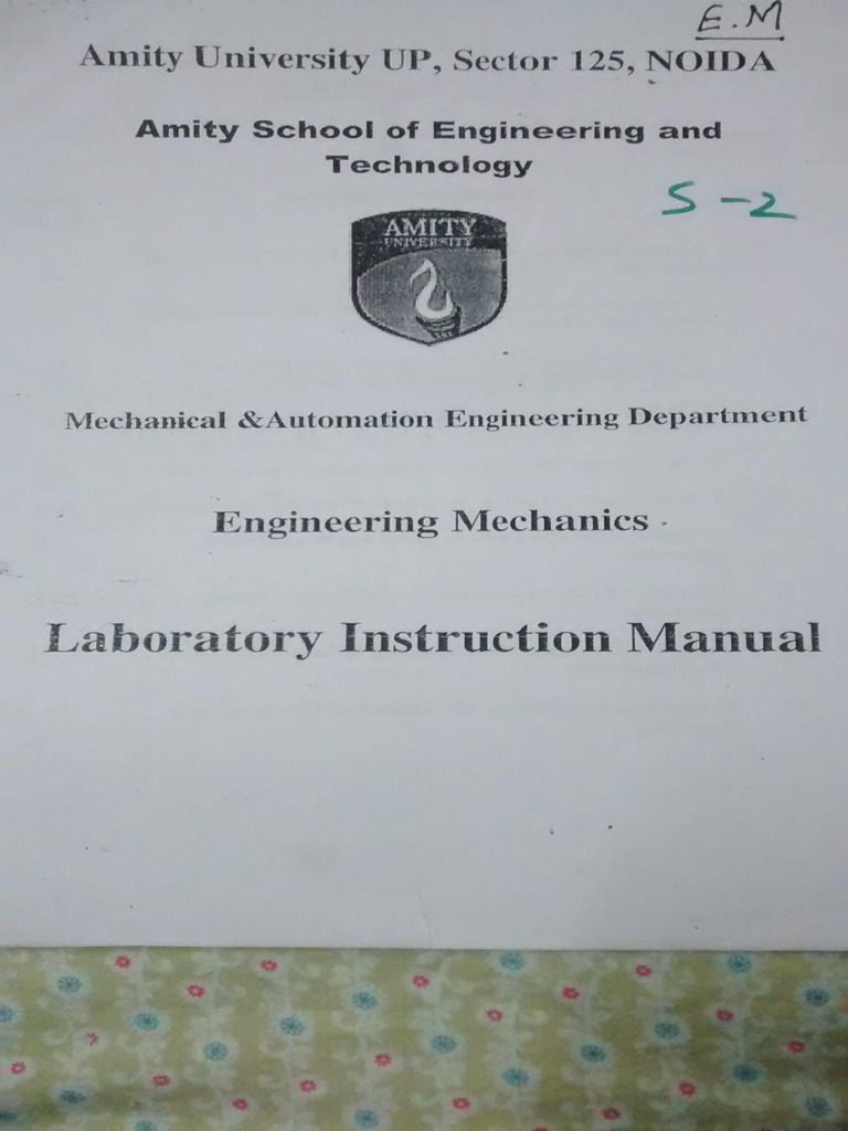 Engineering Mechanics Lab Manual | PDF