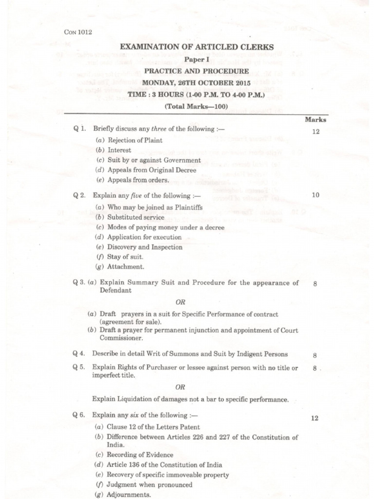 Practice and Procedure 11th May 2015 | PDF