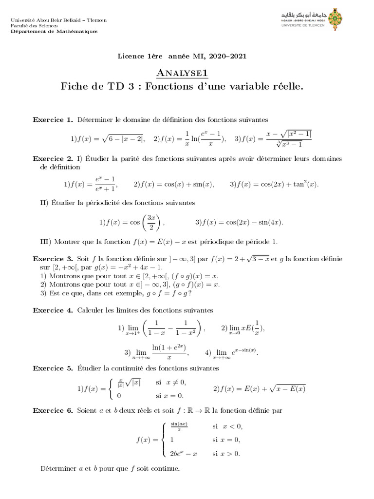 L1 MI TD3 Analyse1 20 | PDF