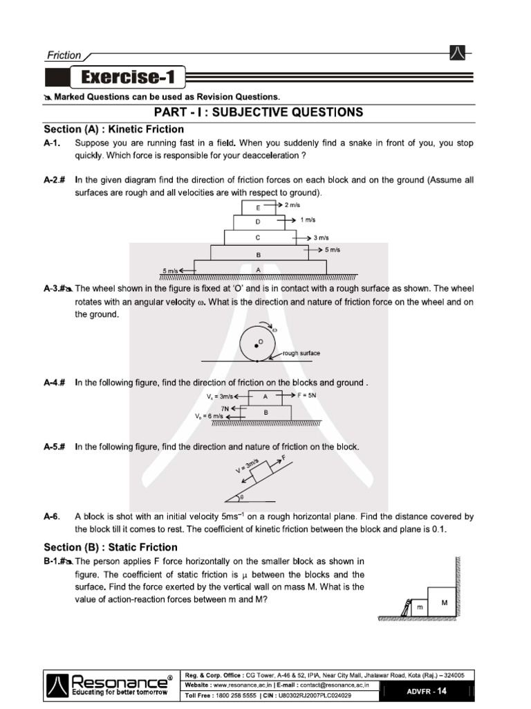 Friction Exercise | PDF