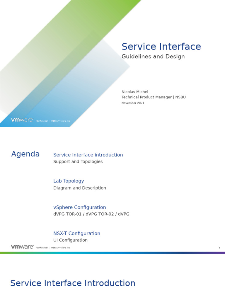 NSX-T and Service Interfaces v2.1 | PDF
