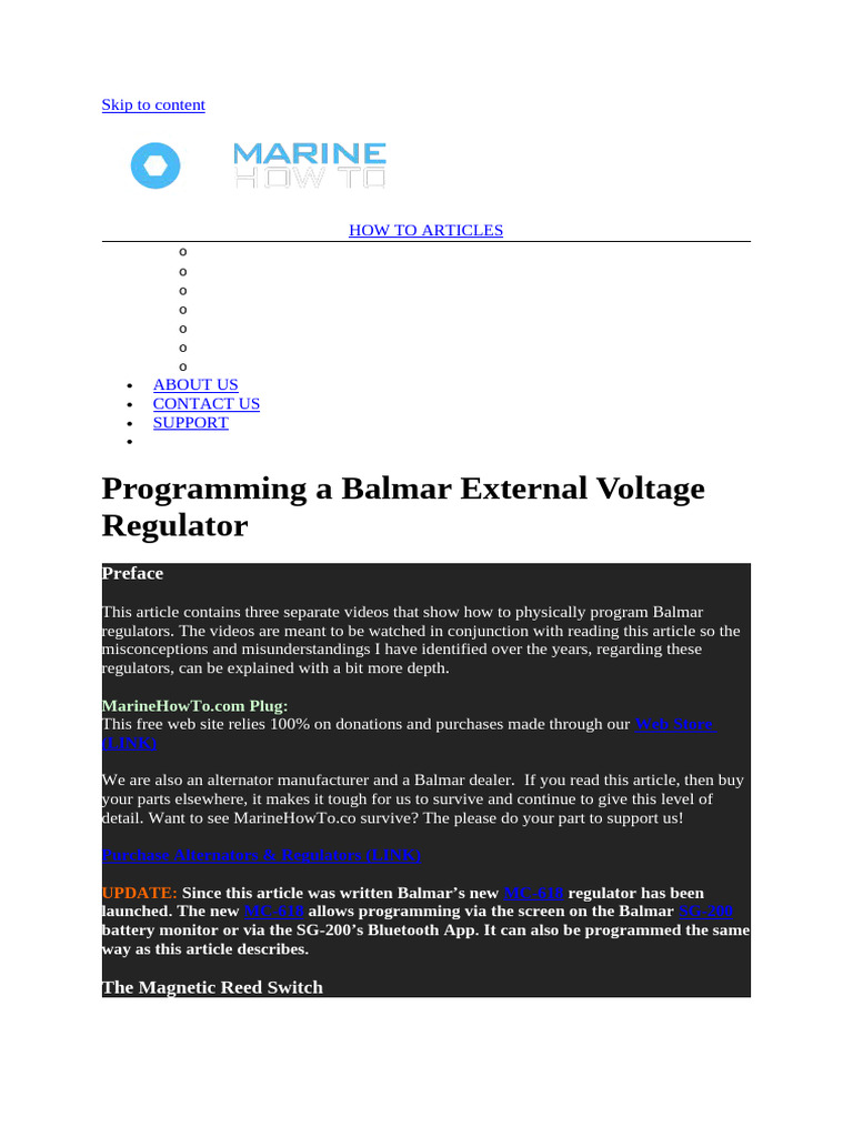 Balmar 614 | PDF