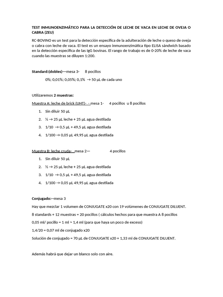 Protocolo ELISA | PDF | Ciencia y matemáticas