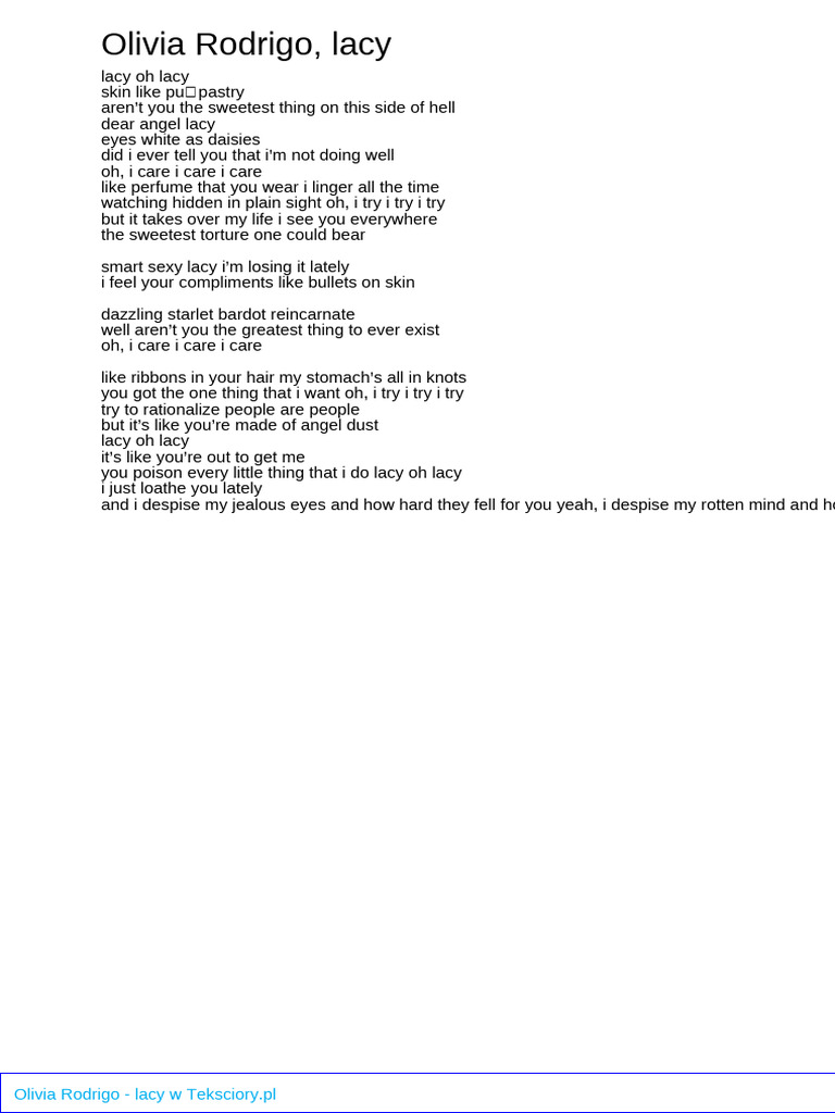 Olivia Rodrigo Lacy | PDF