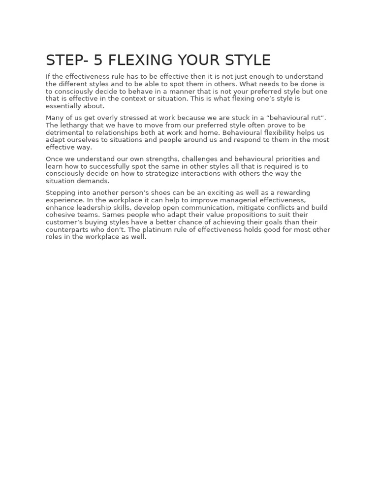 Flexing Your Style | PDF