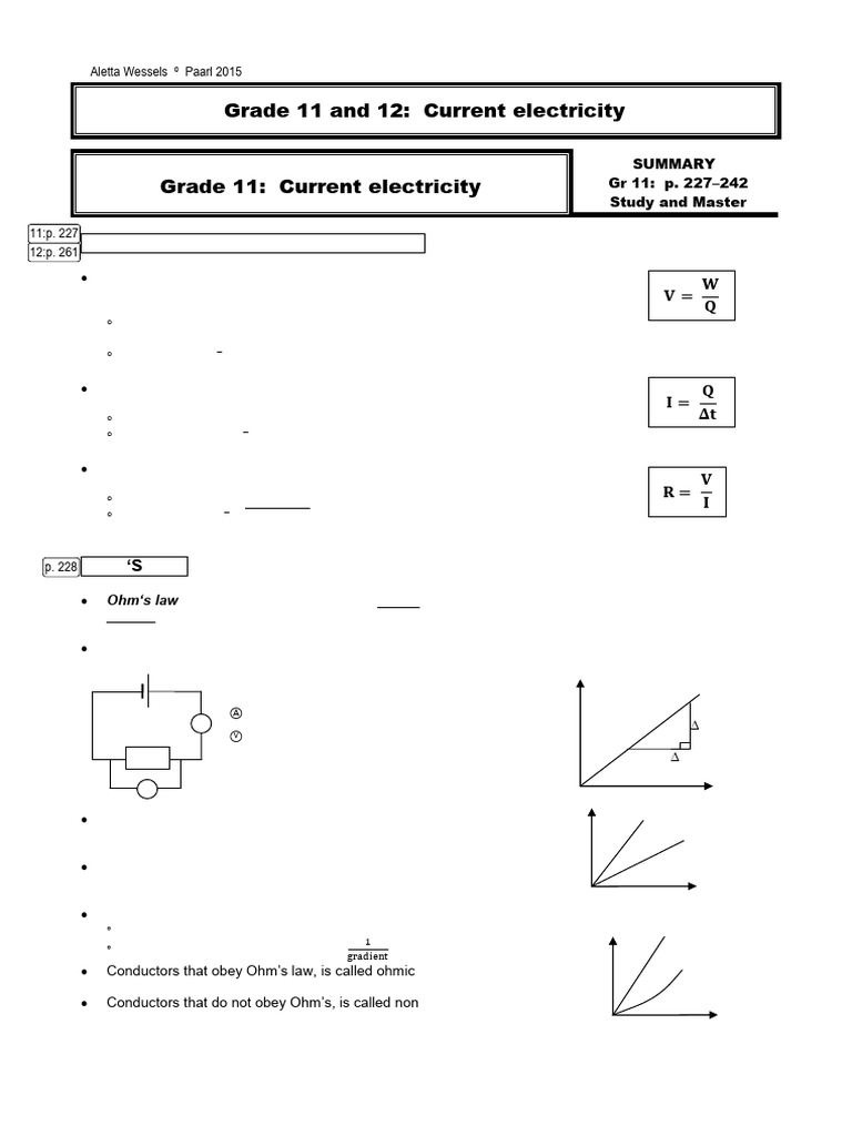 11 Current Electricity | PDF