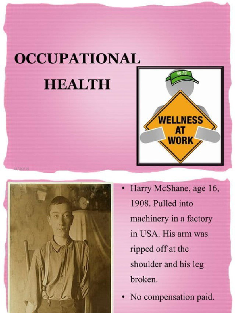 Occupational Health PPT BSC 4th Yr | PDF