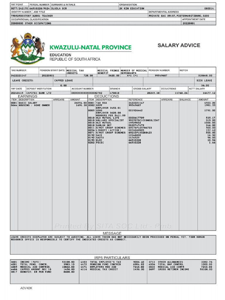 Payslip April 2024 | PDF