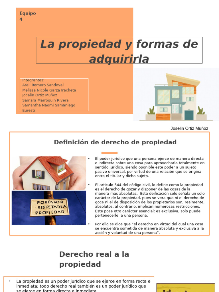 Formas y derechos de adquisición de propiedad | PDF | Propiedad ...