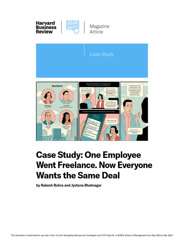 One employee went feelance, now everyone wants the same deal | PDF