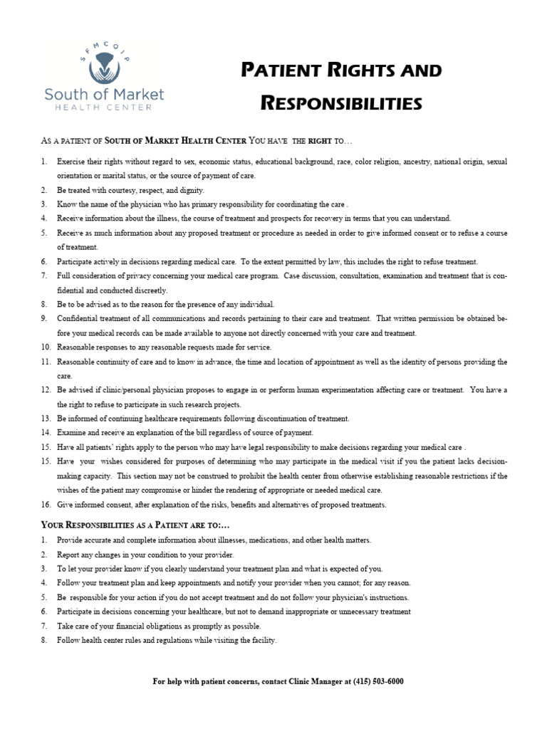 Patients Rights Pdf Patient Informed Consent