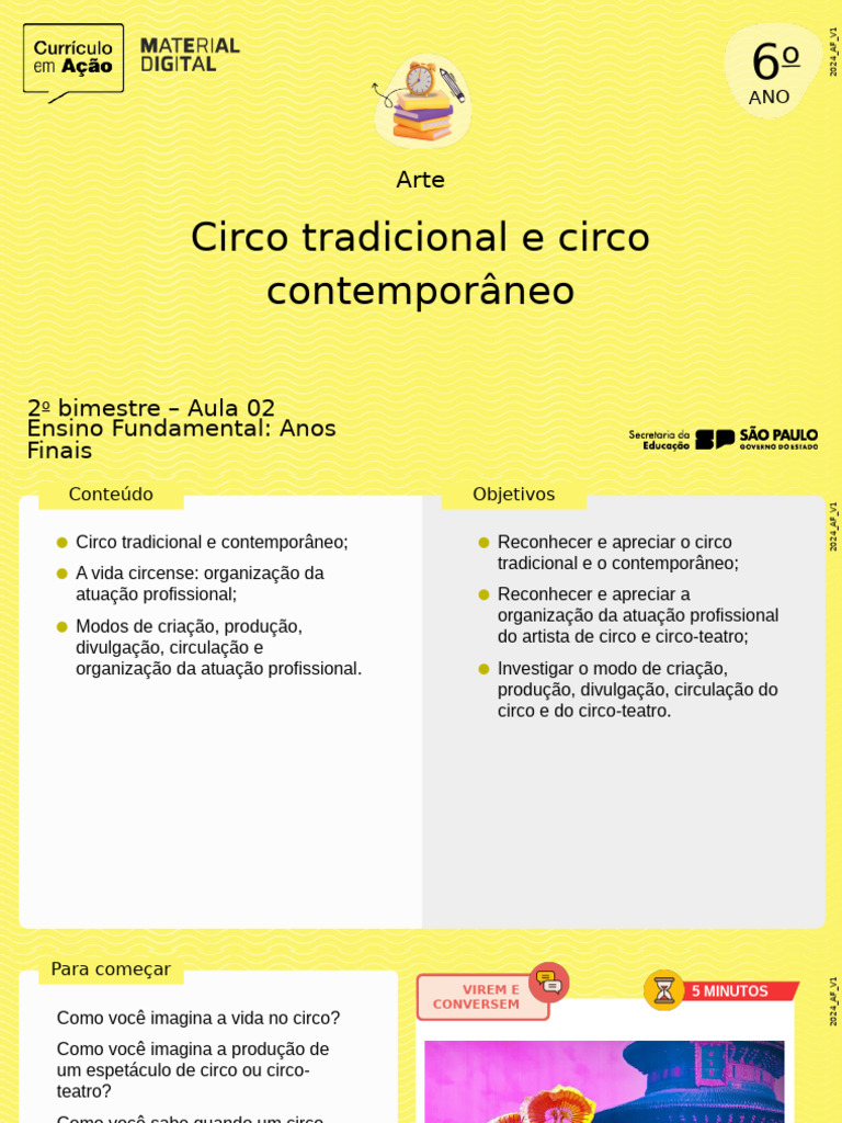 Circo Tradicional e Circo Contemporâneo | PDF