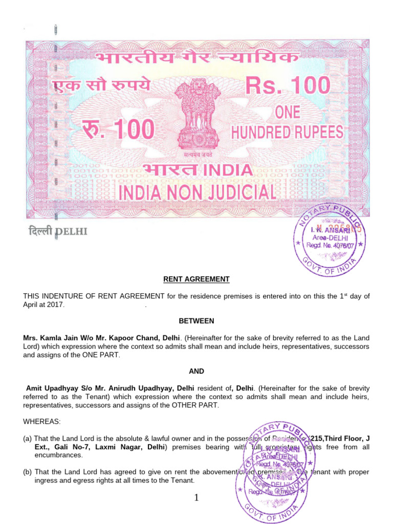 Rent Agreements | PDF